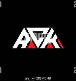 RCK triangle letter logo design with triangle shape. RCK triangle logo ...