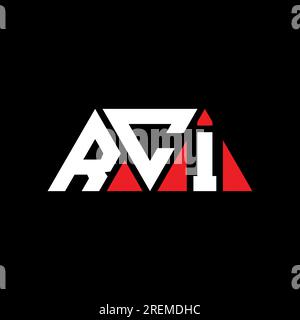 RCI triangle letter logo design with triangle shape. RCI triangle logo ...