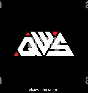 QWS triangle letter logo design with triangle shape. QWS triangle logo ...