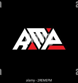 RMP triangle letter logo design with triangle shape. RMP triangle logo ...