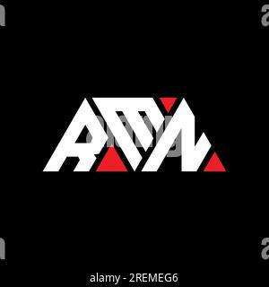 RMN triangle letter logo design with triangle shape. RMN triangle logo ...