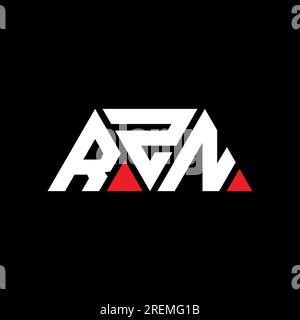 RZN letter logo design with polygon shape. RZN polygon and cube shape ...