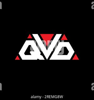 QVD triangle letter logo design with triangle shape. QVD triangle logo ...