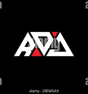 RDJ triangle letter logo design with triangle shape. RDJ triangle logo ...