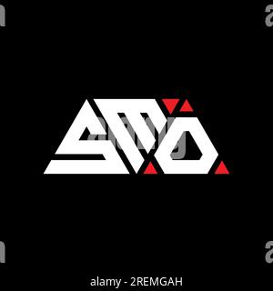 SMO triangle letter logo design with triangle shape. SMO triangle logo ...