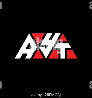 RYT triangle letter logo design with triangle shape. RYT triangle logo ...