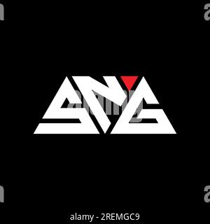 SNG triangle letter logo design with triangle shape. SNG triangle logo ...