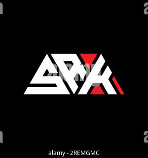 SRK triangle letter logo design with triangle shape. SRK triangle logo design monogram. SRK ...