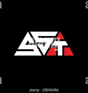 SST triangle letter logo design with triangle shape. SST triangle logo ...