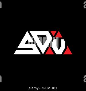 SDV triangle letter logo design with triangle shape. SDV triangle logo ...