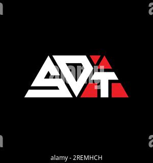 SDT triangle letter logo design with triangle shape. SDT triangle logo ...