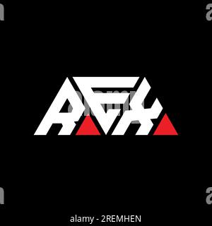 REX triangle letter logo design with triangle shape. REX triangle logo ...