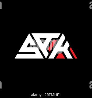SAK triangle letter logo design with triangle shape. SAK triangle logo ...