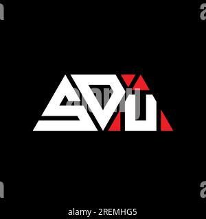 SDU triangle letter logo design with triangle shape. SDU triangle logo ...