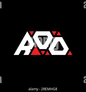 ROO triangle letter logo design with triangle shape. ROO triangle logo ...