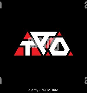 TAO triangle letter logo design with triangle shape. TAO triangle logo ...