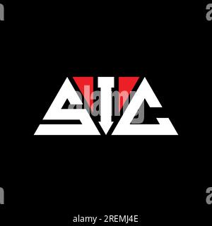 SIC triangle letter logo design with triangle shape. SIC triangle logo ...