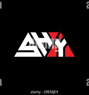 SHY triangle letter logo design with triangle shape. SHY triangle logo ...