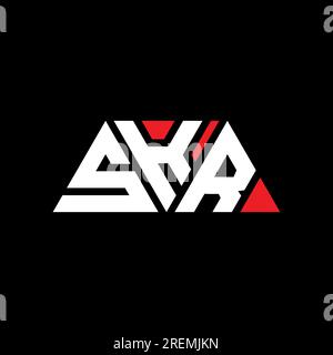 SKR triangle letter logo design with triangle shape. SKR triangle logo ...