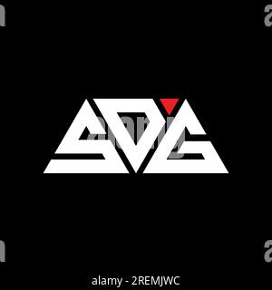 SDG triangle letter logo design with triangle shape. SDG triangle logo ...