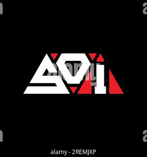 SOI triangle letter logo design with triangle shape. SOI triangle logo ...