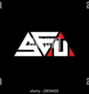 SEU triangle letter logo design with triangle shape. SEU triangle logo ...
