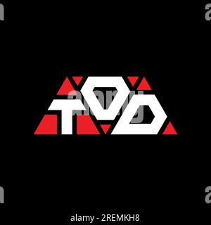 TOD letter logo design with polygon shape. TOD polygon and cube shape ...