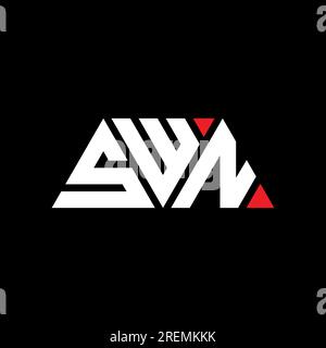 SWN triangle letter logo design with triangle shape. SWN triangle logo ...