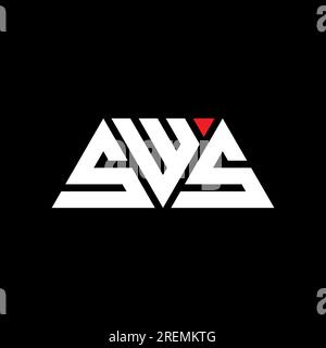 SWS triangle letter logo design with triangle shape. SWS triangle logo ...