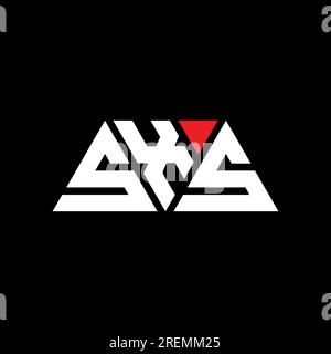 SXS triangle letter logo design with triangle shape. SXS triangle logo ...