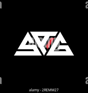 SAG triangle letter logo design with triangle shape. SAG triangle logo ...