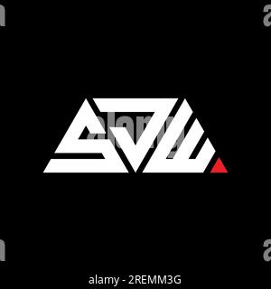 SJW triangle letter logo design with triangle shape. SJW triangle logo ...