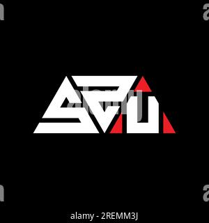 SZU triangle letter logo design with triangle shape. SZU triangle logo ...