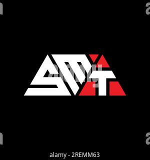 SMT triangle letter logo design with triangle shape. SMT triangle logo ...
