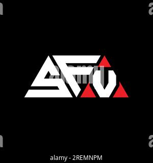 SFV triangle letter logo design with triangle shape. SFV triangle logo ...