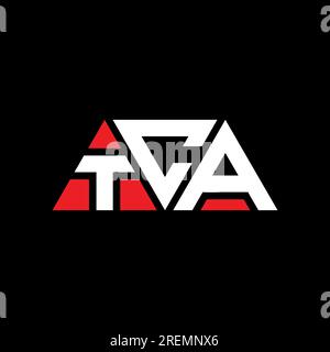 TCA triangle letter logo design with triangle shape. TCA triangle logo ...