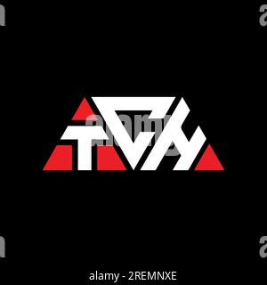 TCH triangle letter logo design with triangle shape. TCH triangle logo ...