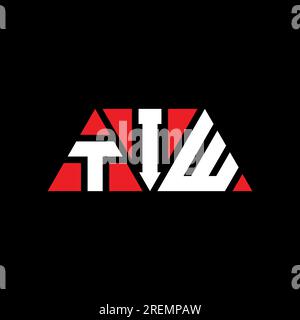 TIW triangle letter logo design with triangle shape. TIW triangle logo ...