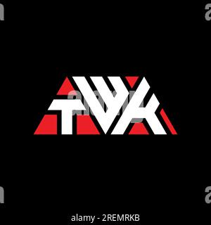 TWK triangle letter logo design with triangle shape. TWK triangle logo ...