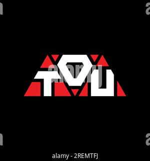 TOU triangle letter logo design with triangle shape. TOU triangle logo ...