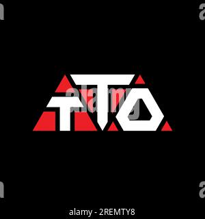 TTO triangle letter logo design with triangle shape. TTO triangle logo ...