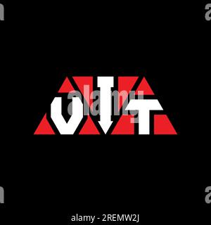 VIT triangle letter logo design with triangle shape. VIT triangle logo ...