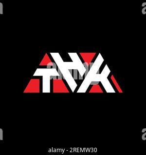THK triangle letter logo design with triangle shape. THK triangle logo ...
