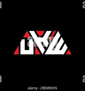 UKW triangle letter logo design with triangle shape. UKW triangle logo ...