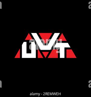 UUT triangle letter logo design with triangle shape. UUT triangle logo ...