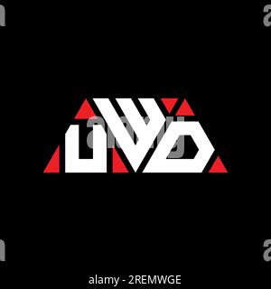 UWD triangle letter logo design with triangle shape. UWD triangle logo ...
