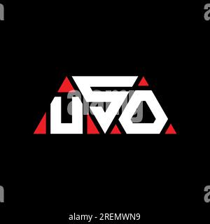 USO triangle letter logo design with triangle shape. USO triangle logo ...