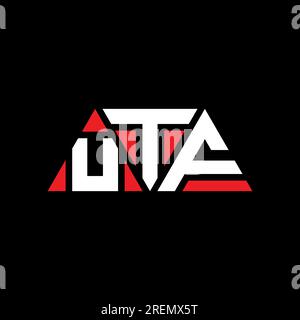 UTF triangle letter logo design with triangle shape. UTF triangle logo ...