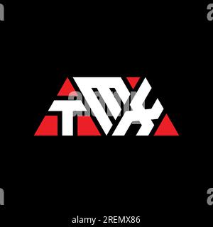 TMX triangle letter logo design with triangle shape. TMX triangle logo ...