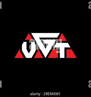 VGT triangle letter logo design with triangle shape. VGT triangle logo ...